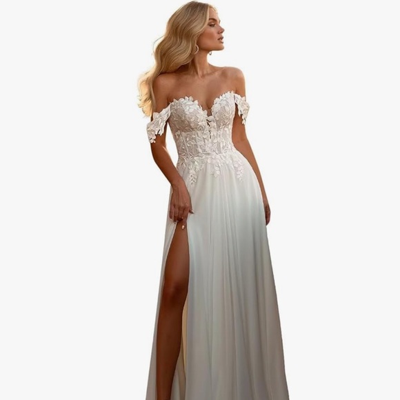 Amazon | Dresses | Amazon Strapless White Floral Dress | Poshmark